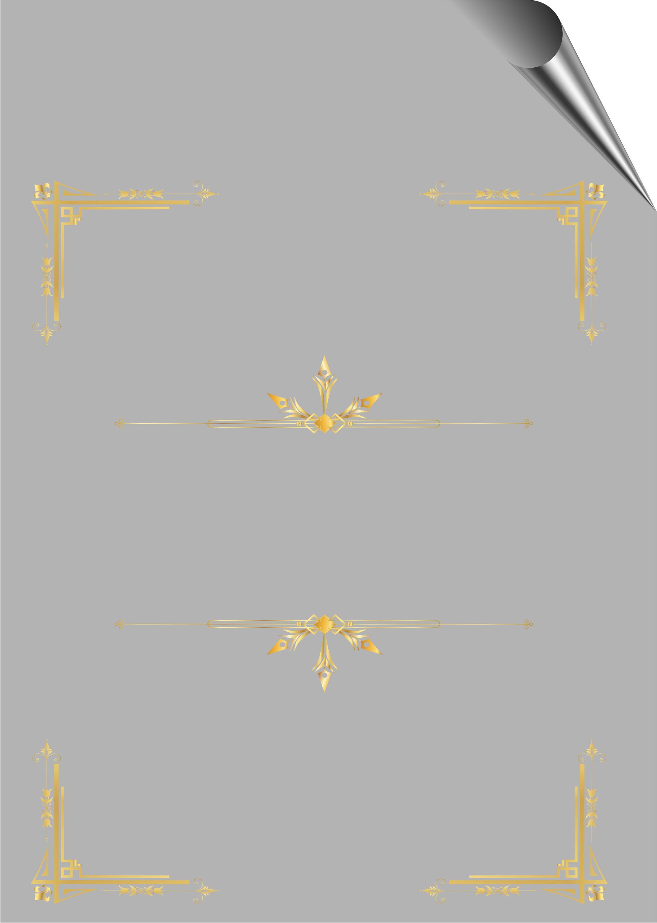Set of Text Gold Dividers Svg Png Photoshop Gold Wedding Invitation - Etsy