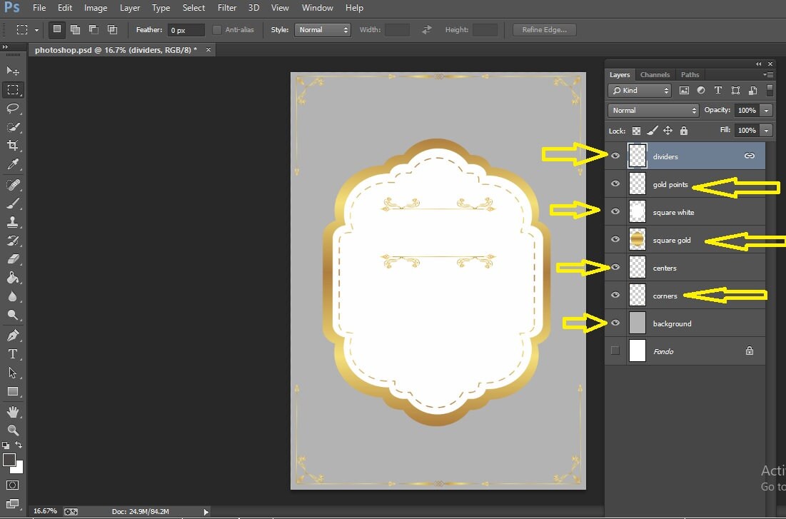 Gold Frame Clipart Invitation Gold Frames, Wedding Invitation Clipart ...