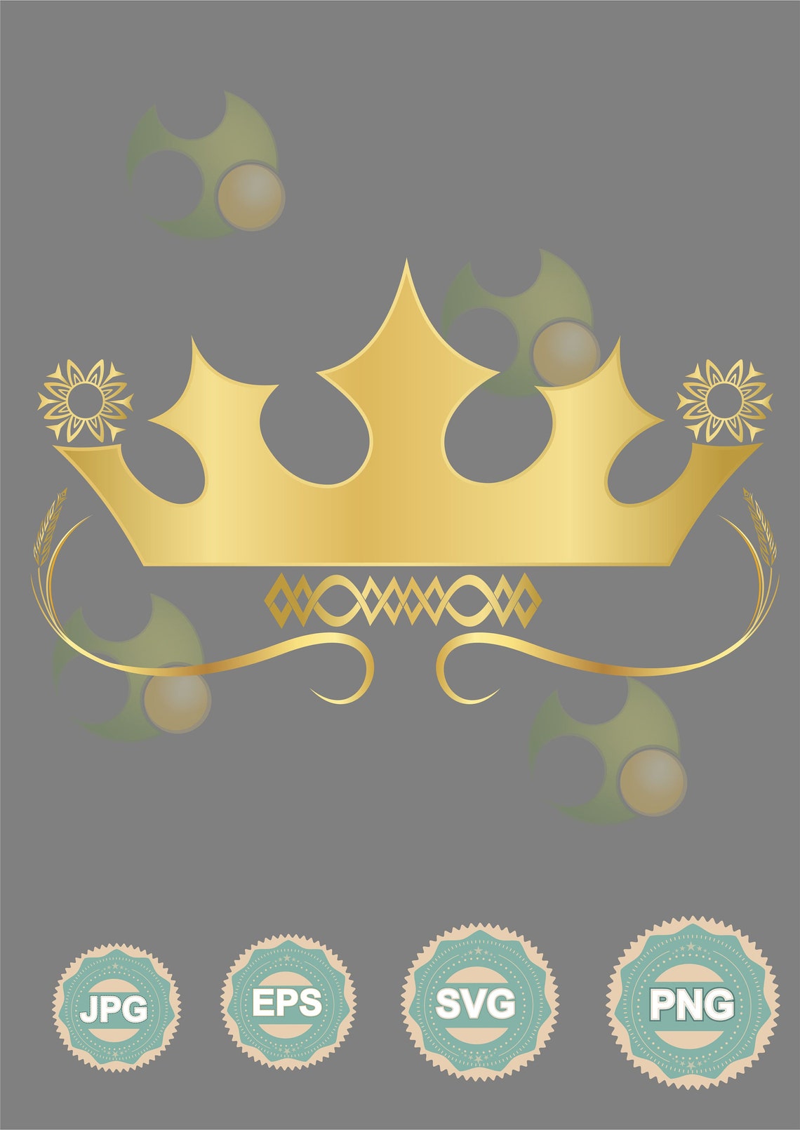 Gold Crown SVG , Queen Crown Svg, Gold Crown Png, Princess Crown Svg ...