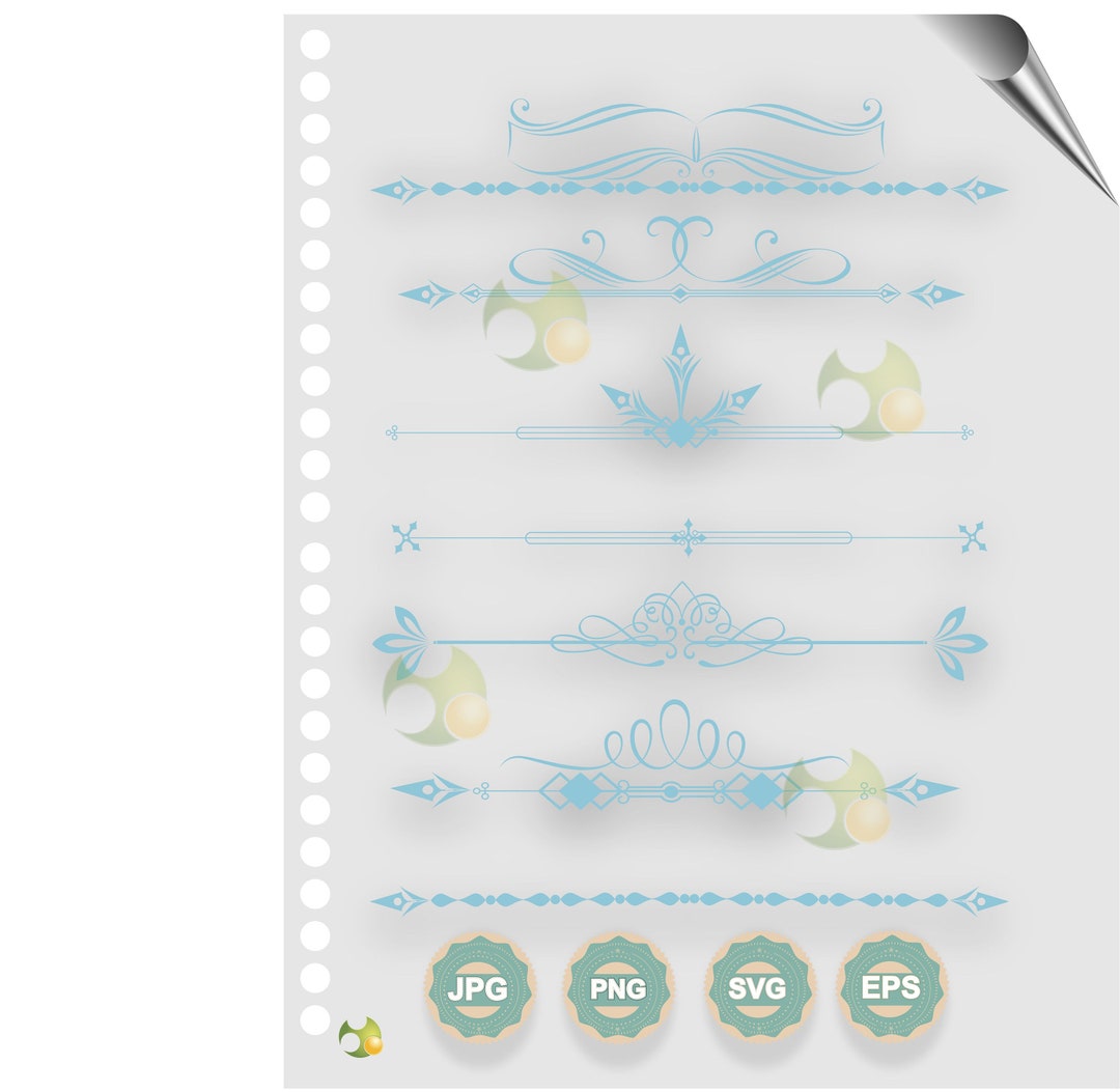Ornamental Text Divider SVG, EPS PNG. Photoshop,file High Resolution ...