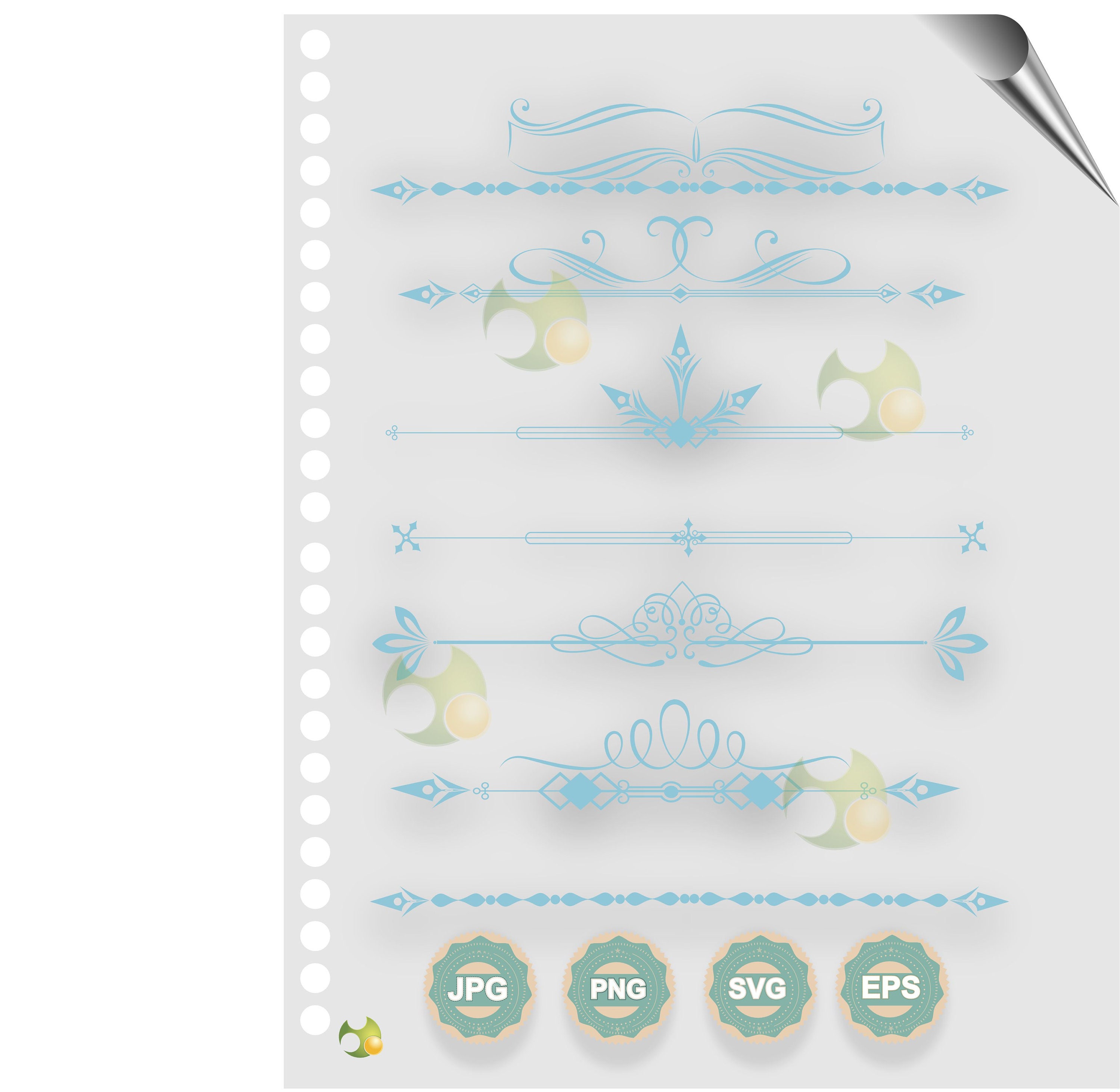Ornamental Text Divider SVG, EPS PNG. Photoshop,file High Resolution ...