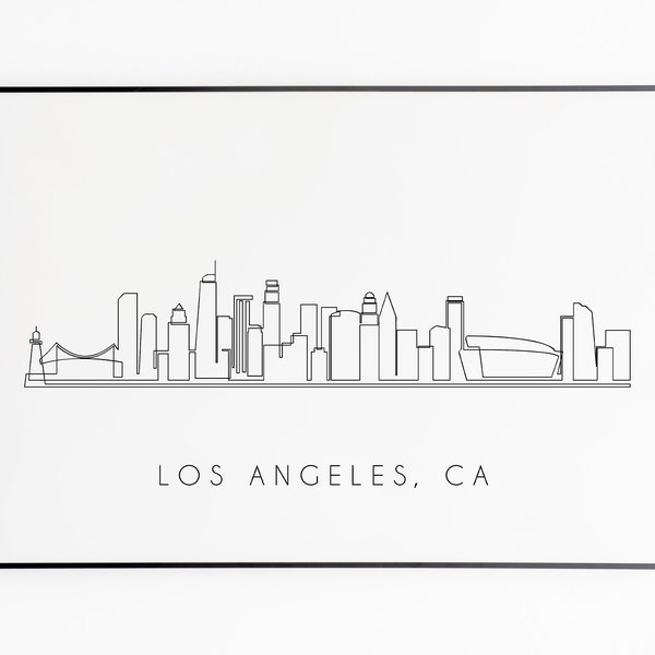Los Angeles Skyline - Etsy