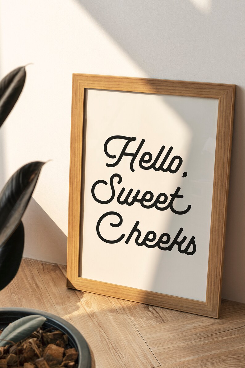 Sweet Cheeks Printable Bathroom Sign Funny Bathroom Wall Art - Etsy
