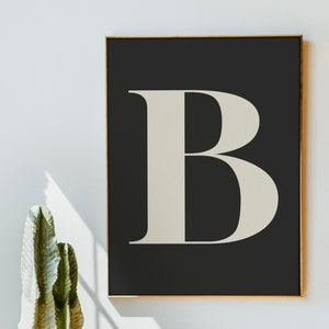 Letter B Wall Art, Family Name Digital Print, Nursery Letter A Poster ...