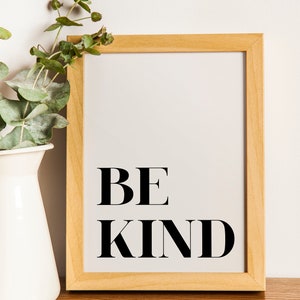Be Kind Print, Classroom Poster, Typography Print, Kid’s Room Art, Dorm ...