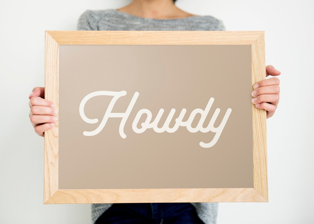 Howdy Wall Print, Western Poster, Instant Download, Western Nursery ...