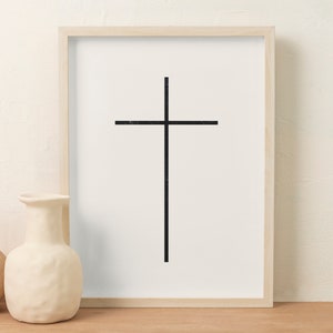 Modern Christian Art, Minimalist Christian Artwork, Cross Decor ...