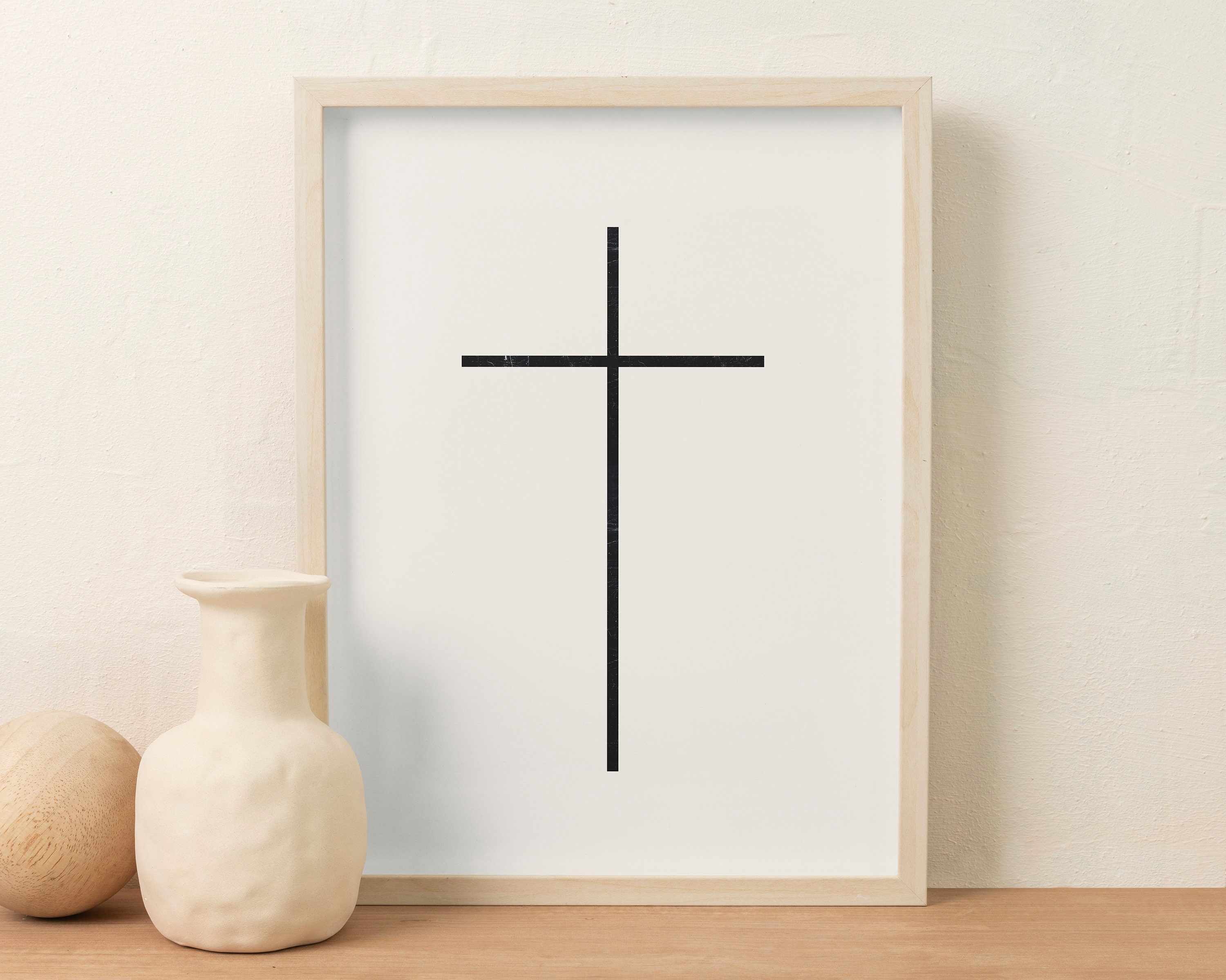 Modern Christian Art, Minimalist Christian Artwork, Cross Decor ...