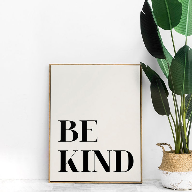 Be Kind Print, Classroom Poster, Typography Print, Kids Room Art, Dorm ...