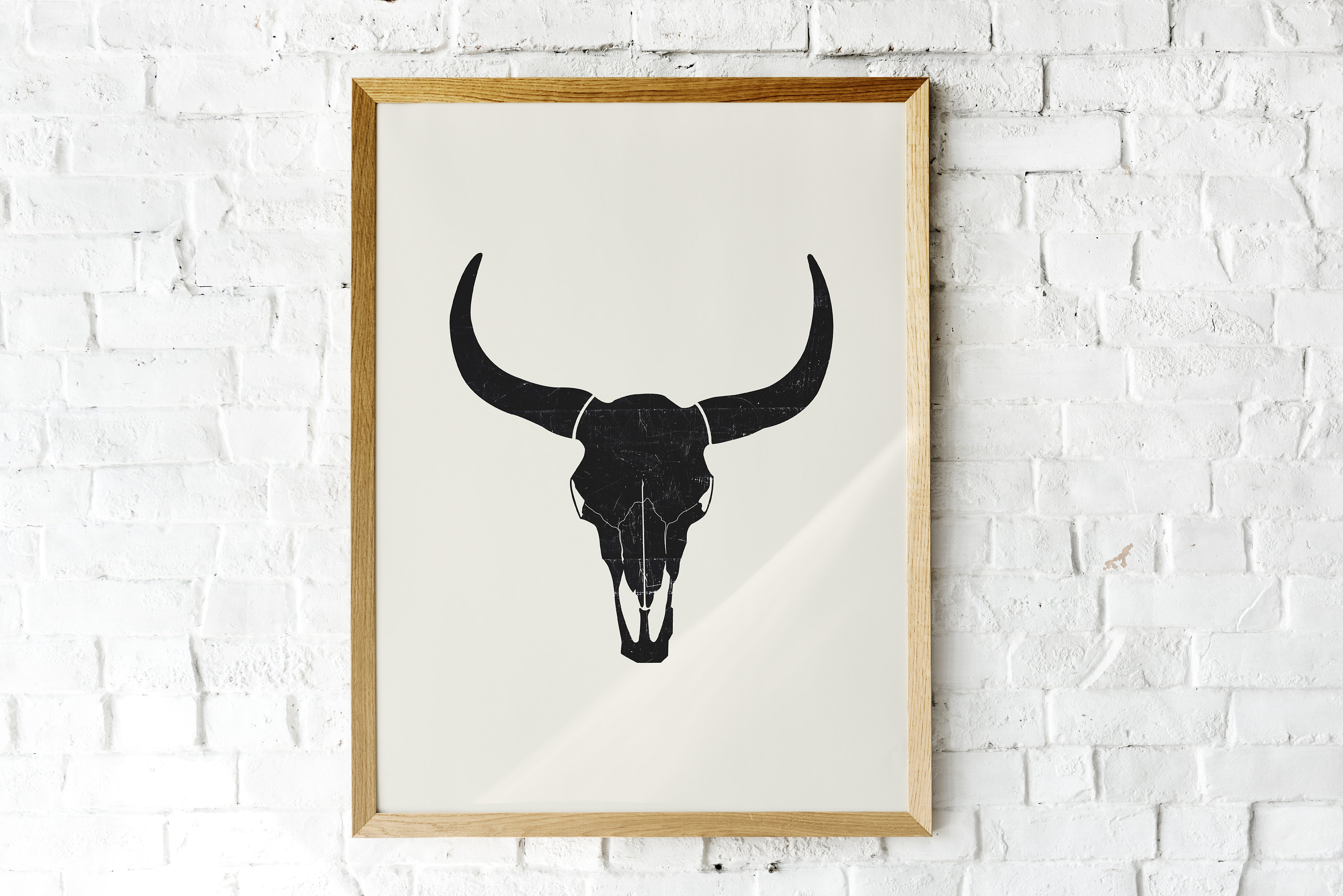 Cow Skull Print, Western Wall Art, Southwestern Decor, Cow Art, Cowboy ...