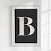 Letter B Wall Art, Family Name Digital Print, Nursery Letter A Poster ...