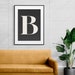 Letter B Wall Art, Family Name Digital Print, Nursery Letter A Poster ...
