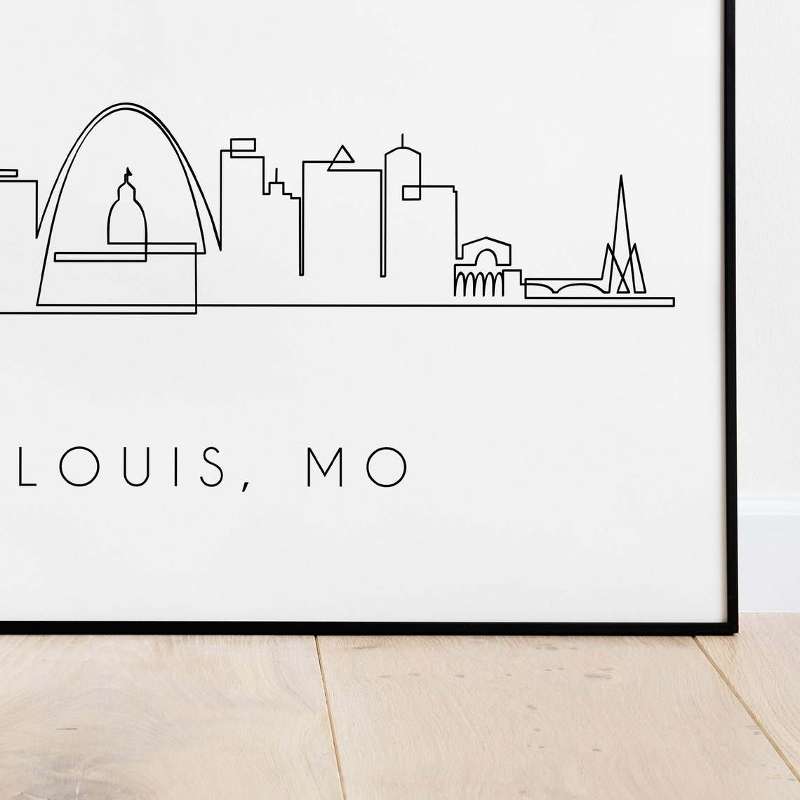STL Skyline - Single Line Drawing - Gift for Homeowner - Etsy