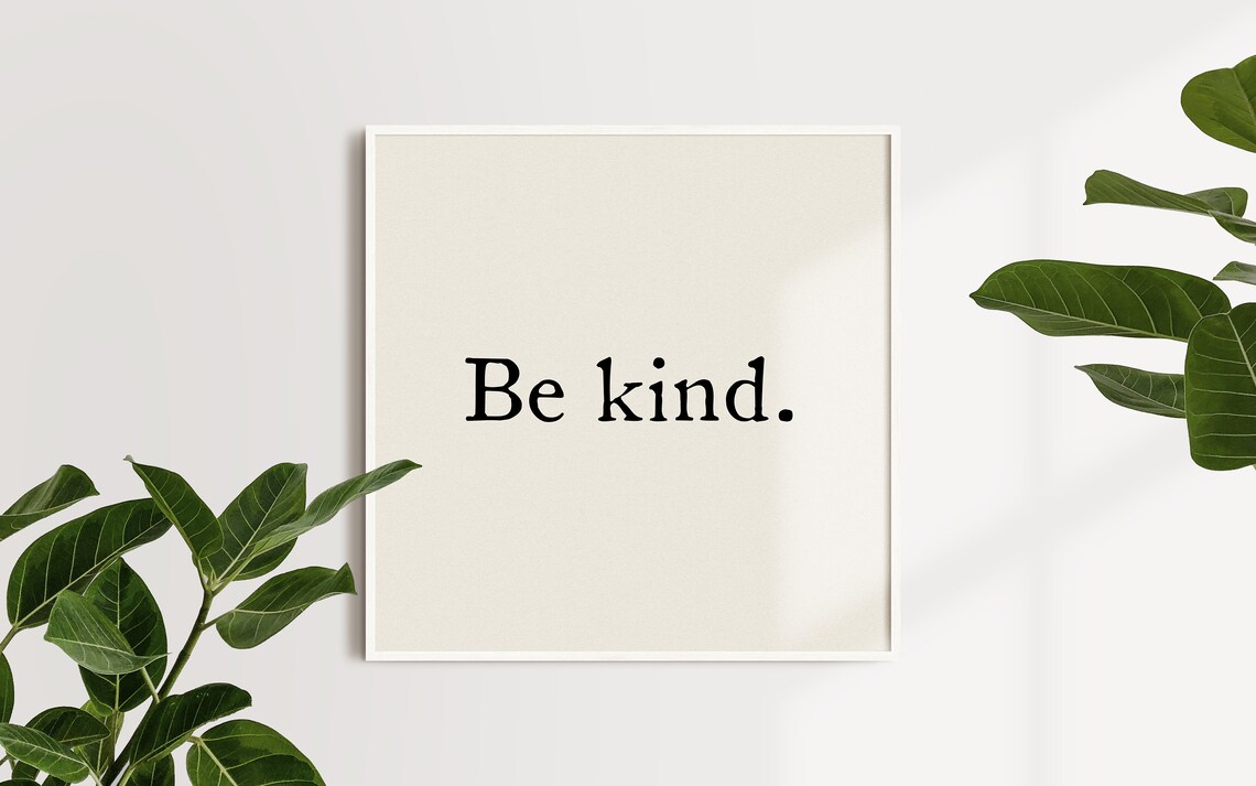 Be Kind Print, Minimalist Art Print, Vintage Wall Art, Boho Poster ...