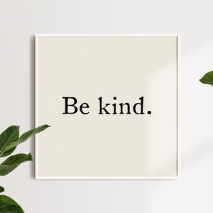 Be Kind Print, Minimalist Art Print, Vintage Wall Art, Boho Poster ...