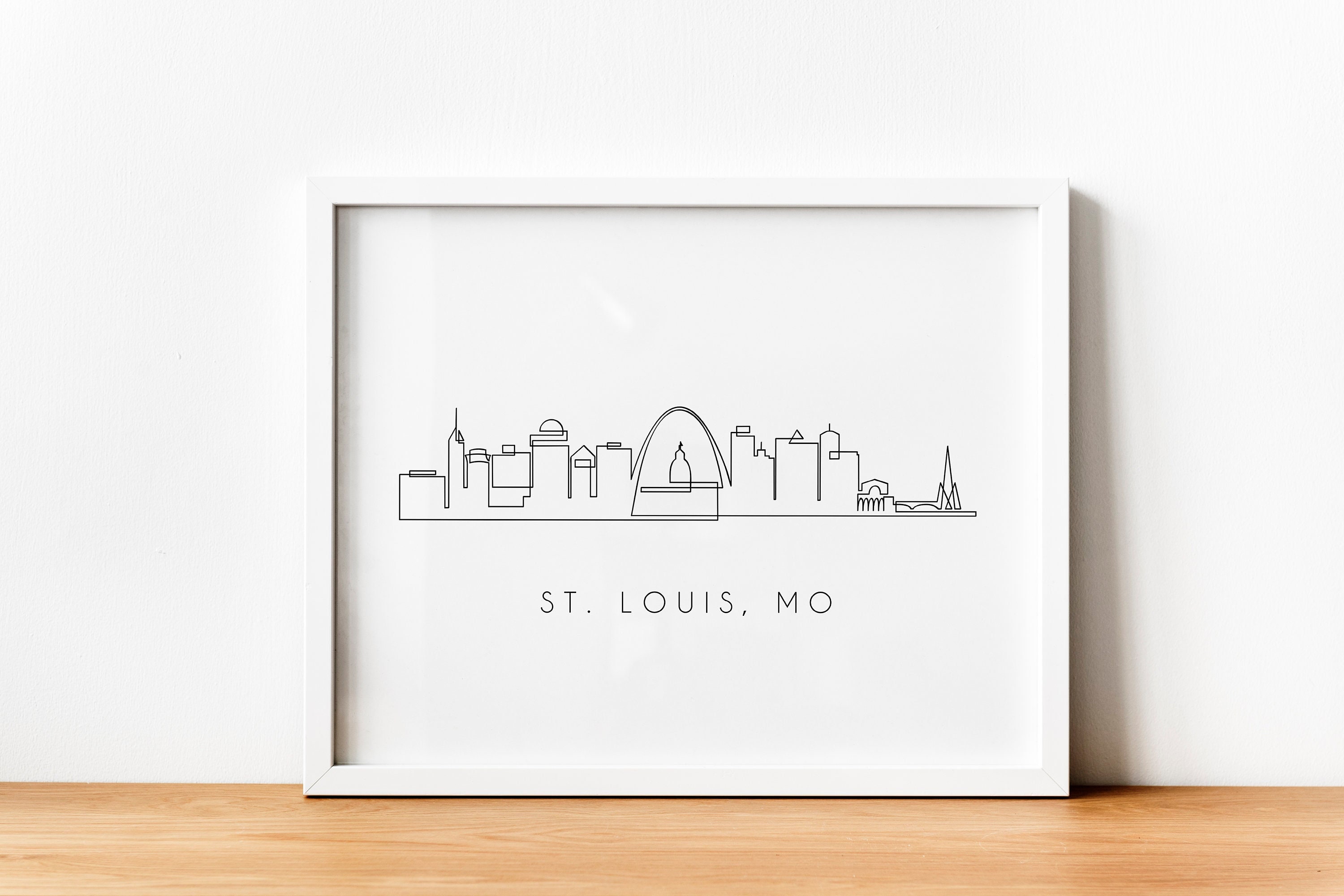 STL Skyline - Single Line Drawing - Gift for Homeowner - Etsy