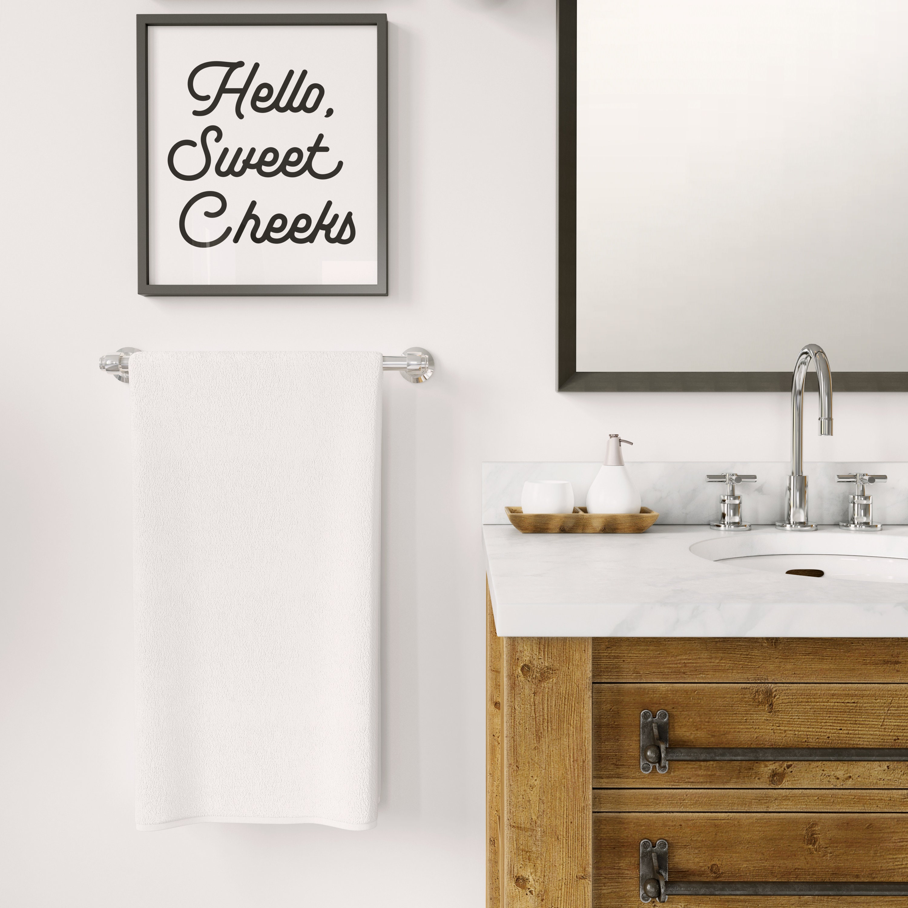 Sweet Cheeks Printable Bathroom Sign Funny Bathroom Wall Art - Etsy
