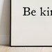 Be Kind Print, Minimalist Art Print, Vintage Wall Art, Boho Poster ...