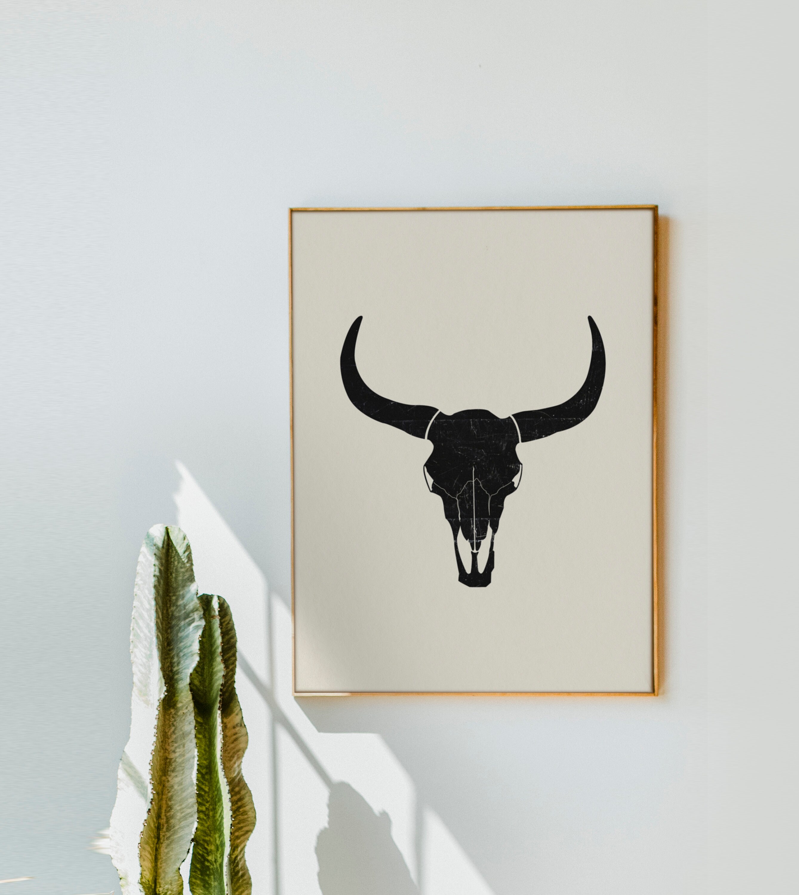 Cow Skull Print, Western Wall Art, Southwestern Decor, Cow Art, Cowboy ...