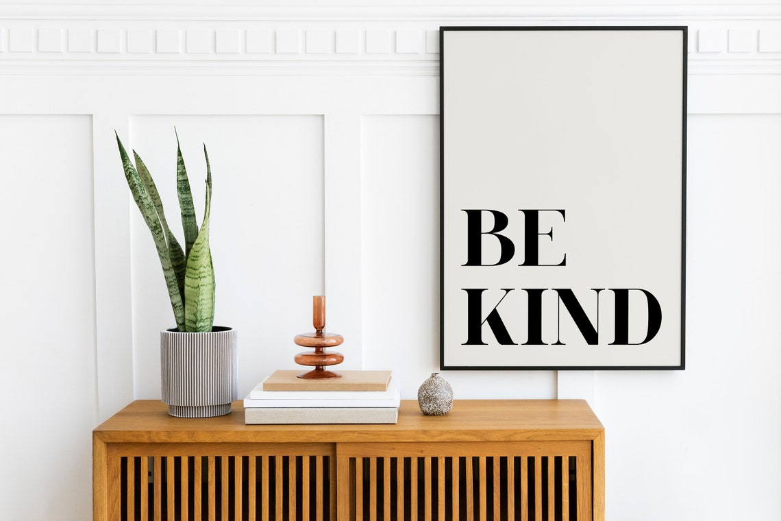 Be Kind Print, Classroom Poster, Typography Print, Kids Room Art, Dorm ...