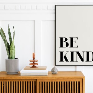 Be Kind Print, Classroom Poster, Typography Print, Kid’s Room Art, Dorm ...