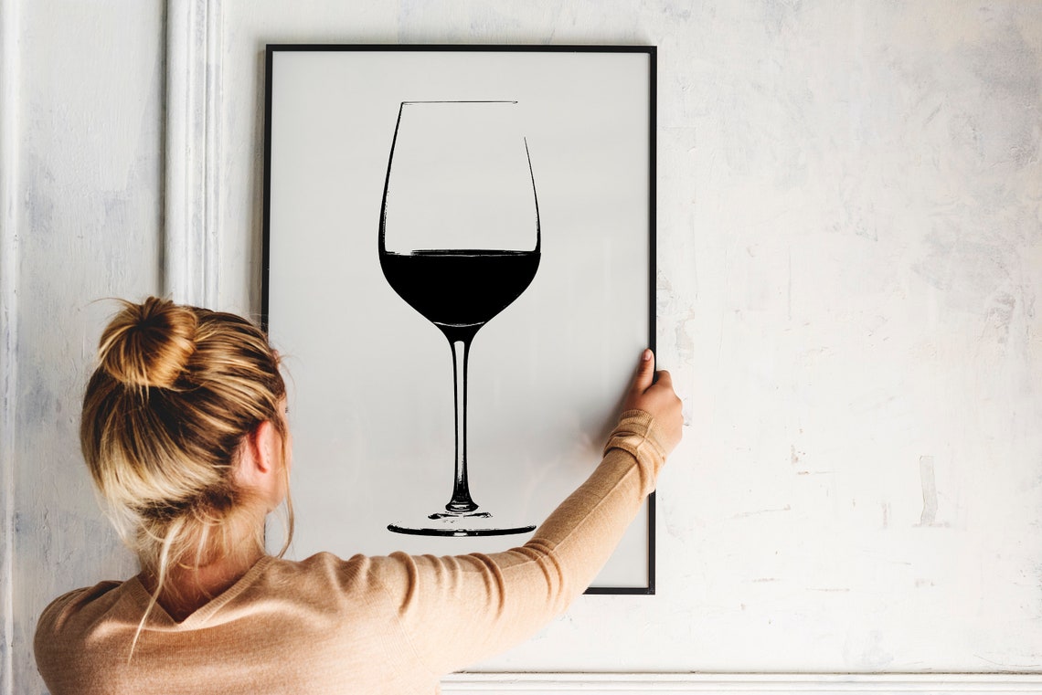 Wine Print, Instant Digital Download, Bar Cart Wall Art, Mini Bar ...