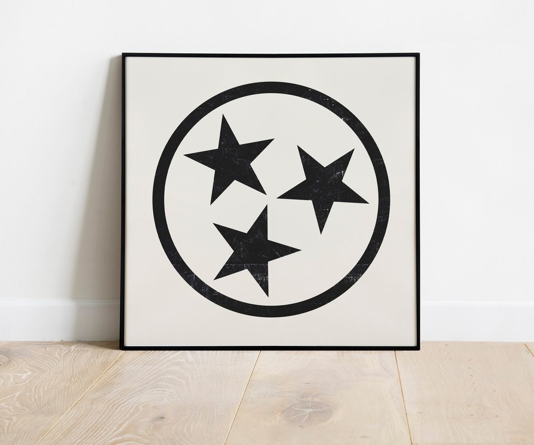 Tennessee Flag Print STATE Poster Star Wall Art Tennessee State Print ...