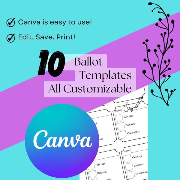 Ballot Template - Etsy