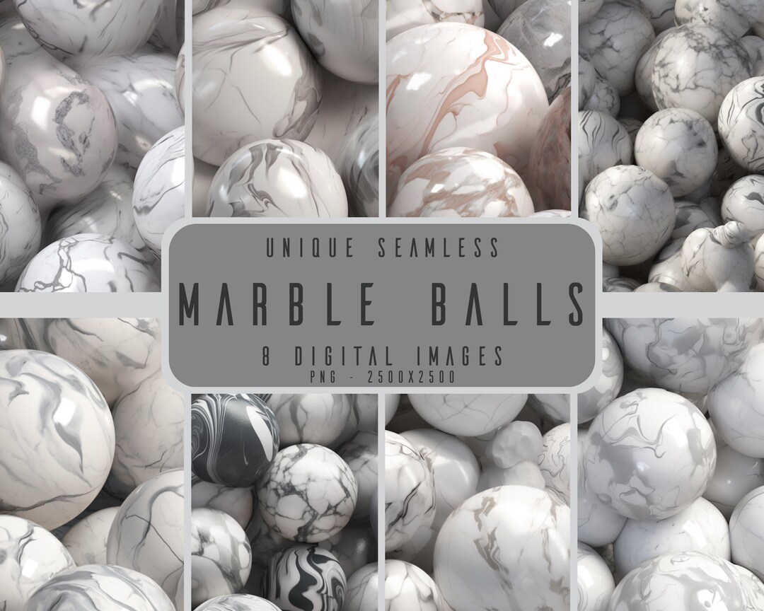 Design MARBLE BALLS Digital Pack 8 Designs of Patterns and - Etsy