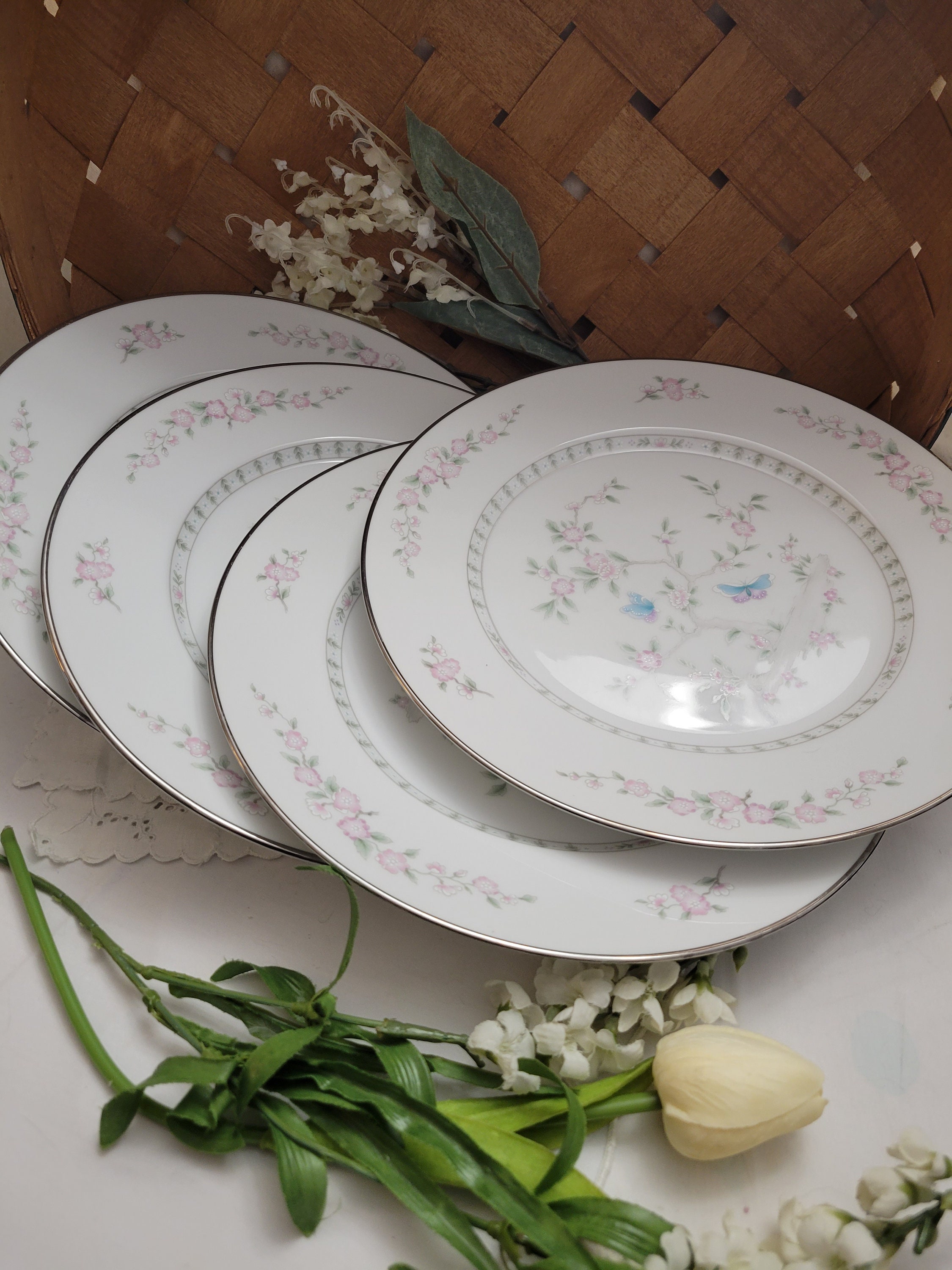 Lenox tea Garden Bouquet Collection Set of 4 Dinner Plates - Etsy