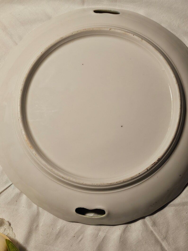 Unmarked Pink Rose Gilded Gold 9 Double-handled Cake Platter - Etsy