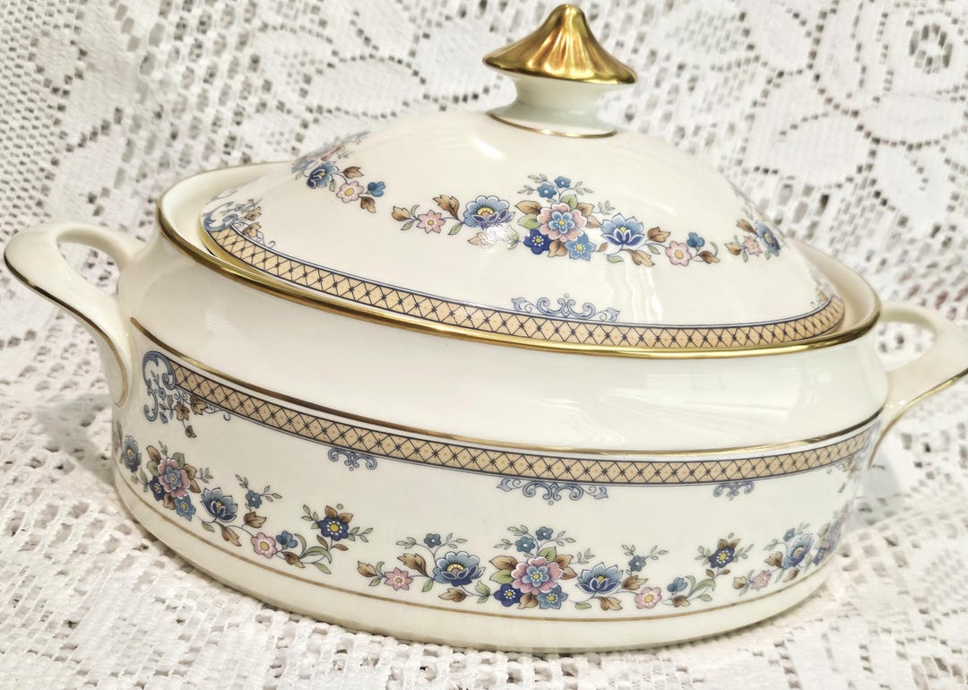 Minton avonlea Bone China 8 Oval Covered Bowl - Etsy