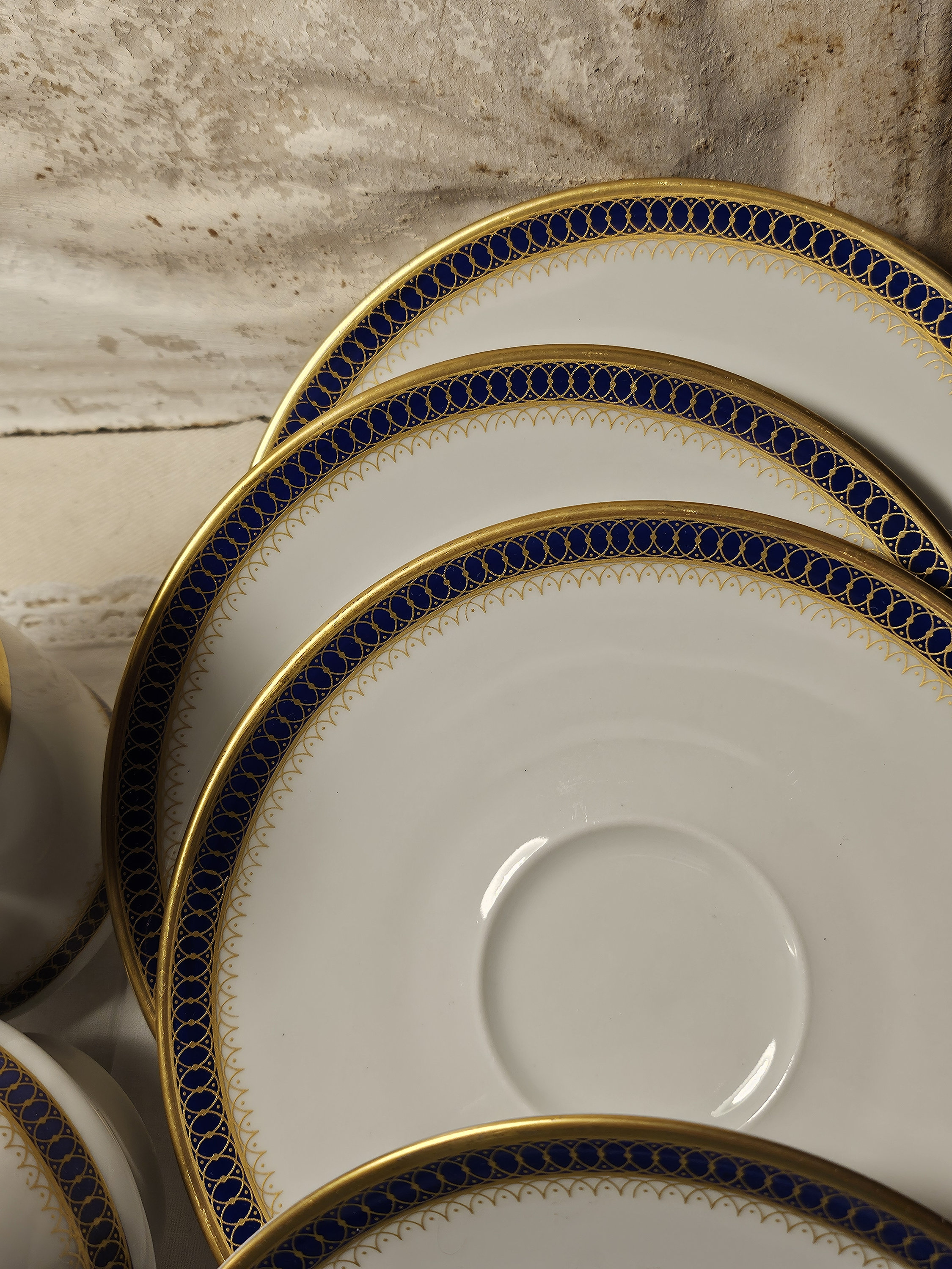 Bavaria Schumann Arzberg Germany Echt Kobalt and Gold Set of 4 Cups and ...