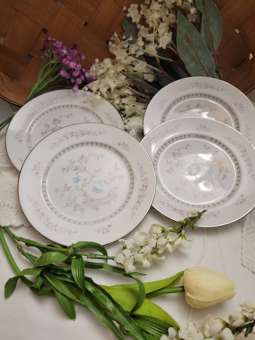 Lenox tea Garden Bouquet Collection Set of 4 Bread Plates - Etsy