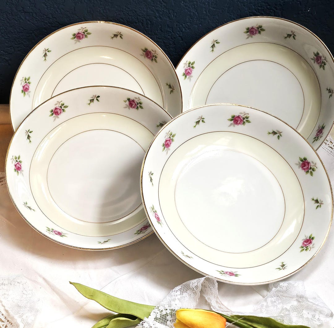 Fuji China 'rosebud' Set of 4 Soup Bowls - Etsy