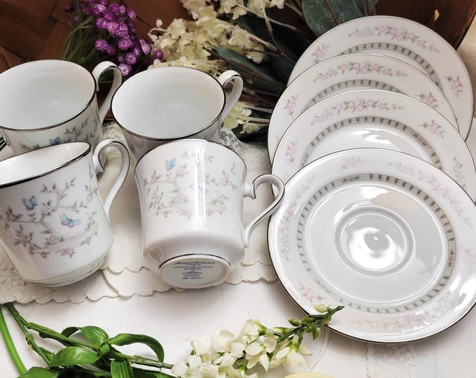 Lenox "tea Garden" Bouquet Collection Set of 4 Cups and Saucers - Etsy