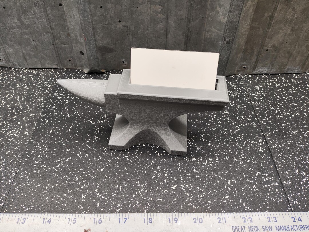 3D Printed Anvil Business Card Holder Display Blacksmith Shop Office ...