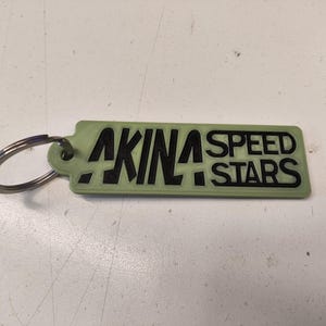 Anime Initial Car Keychain 3D Printed With Metal Key Ring D - Etsy