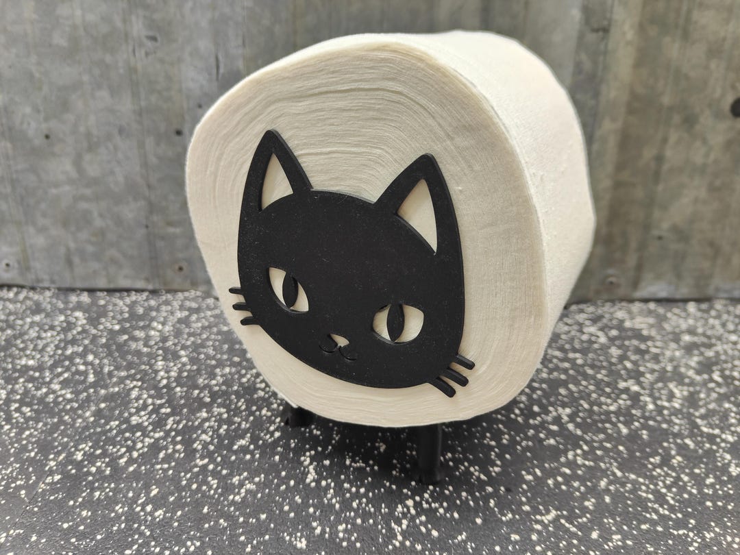 Cat Toilet Paper Roll Holder, PLA Plastic Bathroom Decor - Etsy