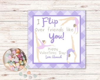 You Make Me Flip Valentine Kids Valentine Printable Watercolor ...