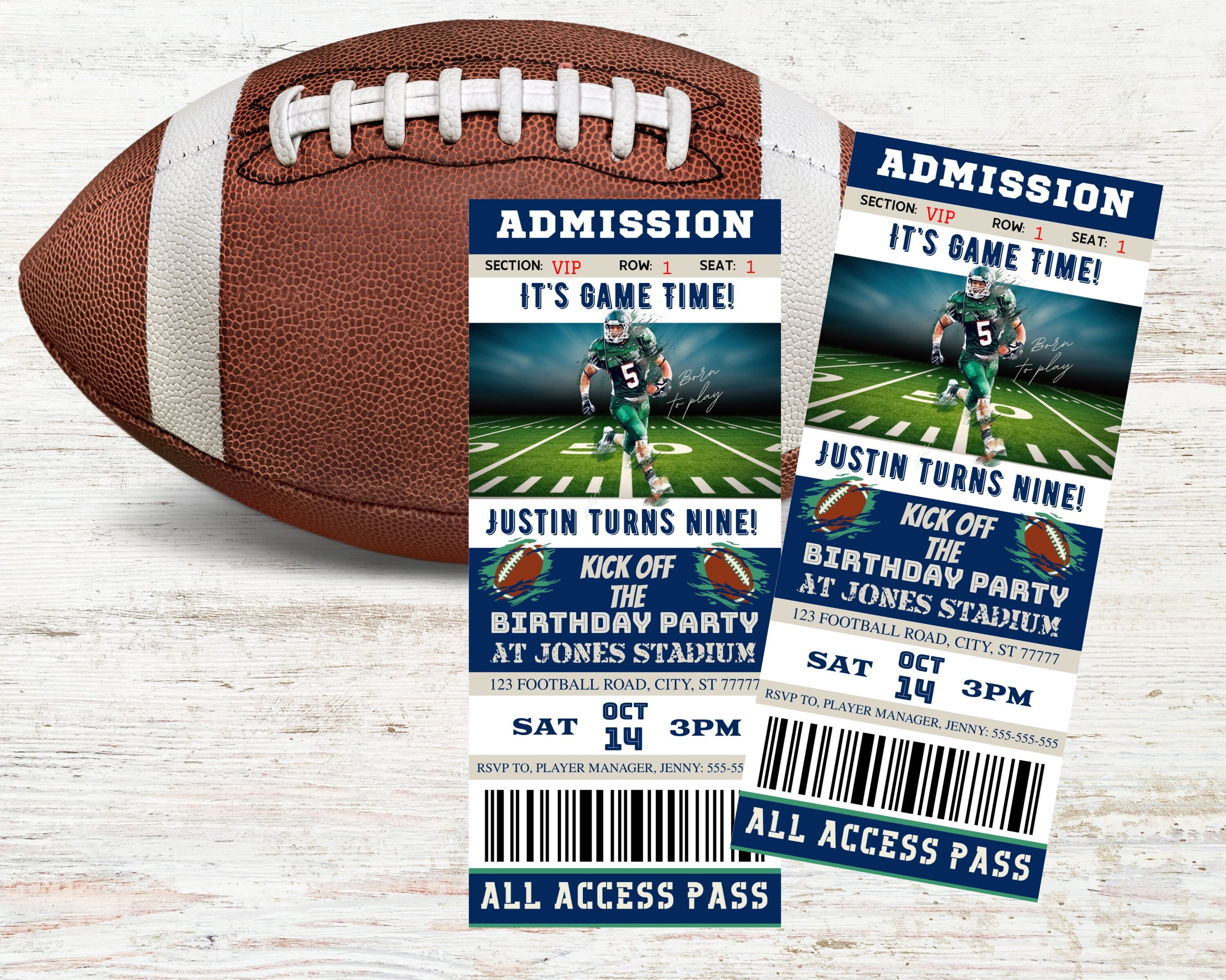 Football Ticket Invitation - Etsy
