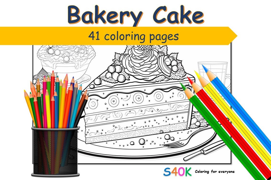 41 Bakery Coloring Pages With Cake Muffins Cupcakes Cafe Buildings for ...