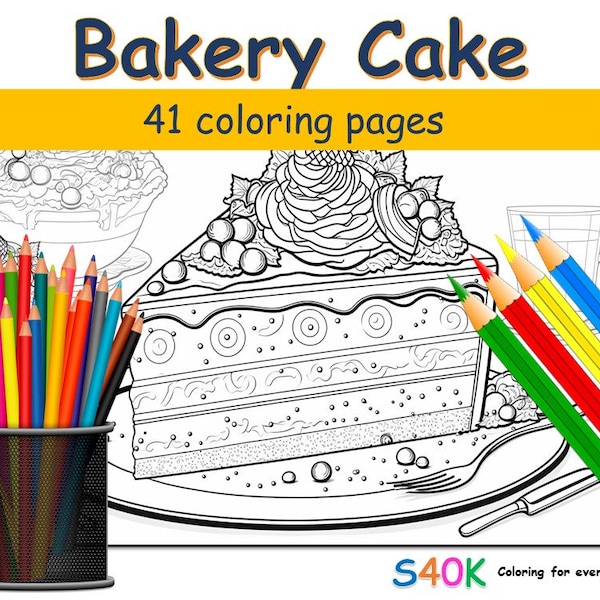 Bakery Coloring Pages - Etsy