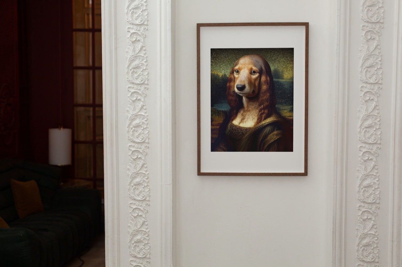 Mona Lisa Dog Digital Picture for Download and Print - Etsy