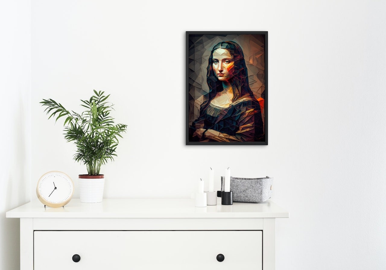 Mona Lisa Picasso Style Digital Art - Etsy