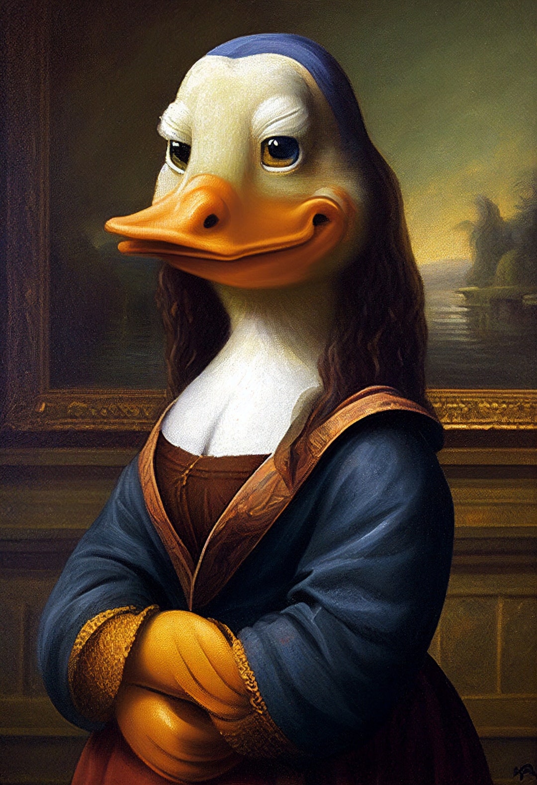 Mona "duck" Lisa Digital Art Work for Download - Etsy