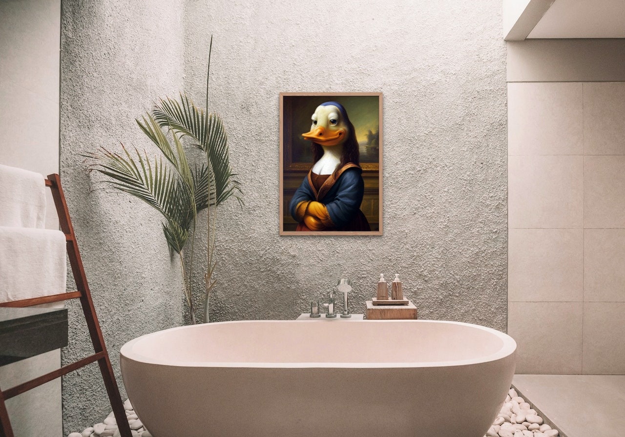 Mona duck Lisa Digital Art Work for Download - Etsy