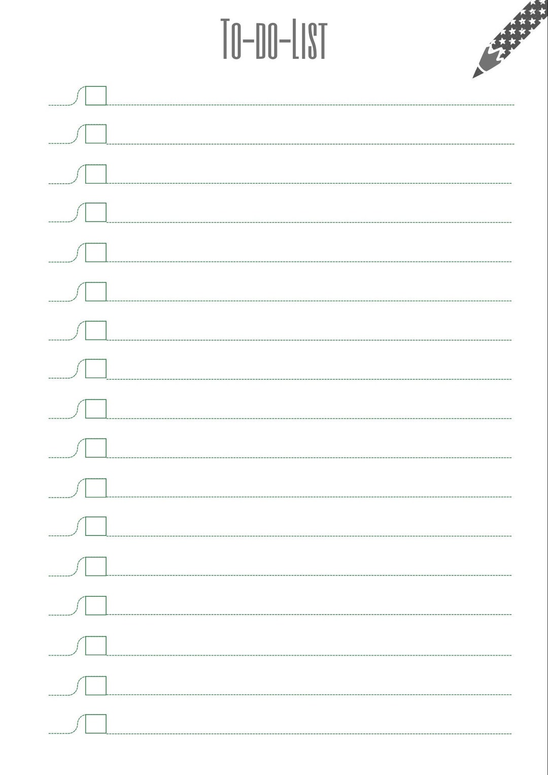 Minimal to Do List Printabe PDF, Instant Download, Productivity Planner ...