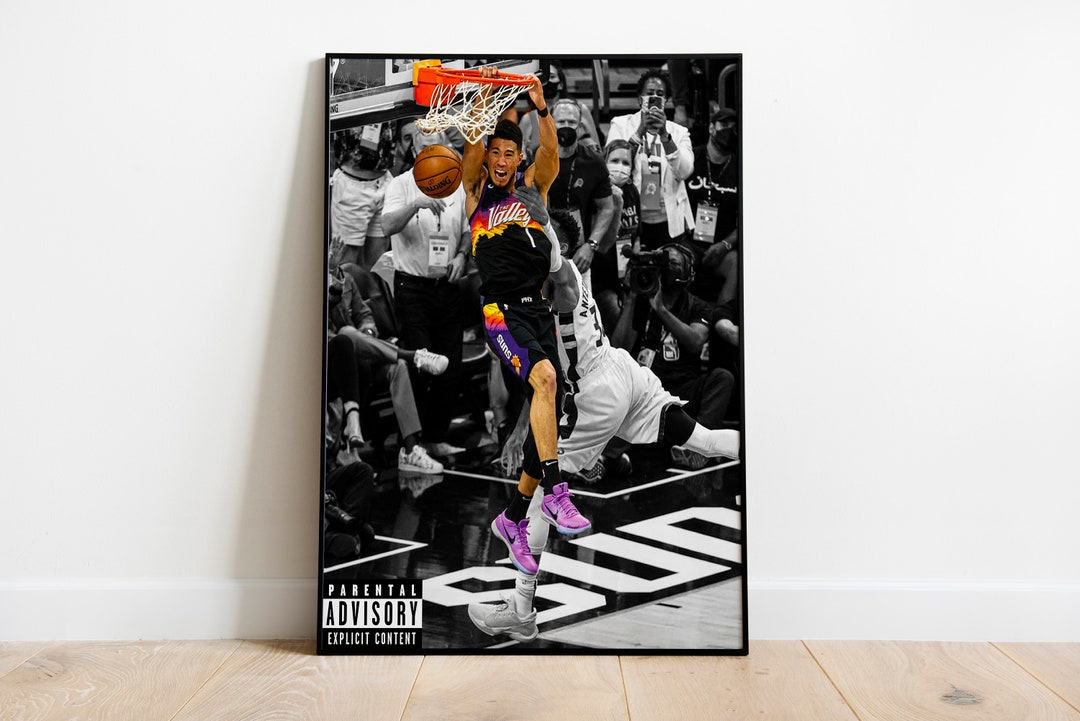 Devin Booker Poster Dunk Over Giannis, NBA, Suns, Wall Art, Home Decor ...