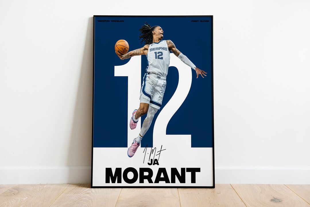 Ja Morant Poster, digitales Poster, digitale Wandkunst, NBA, Grizzlies ...